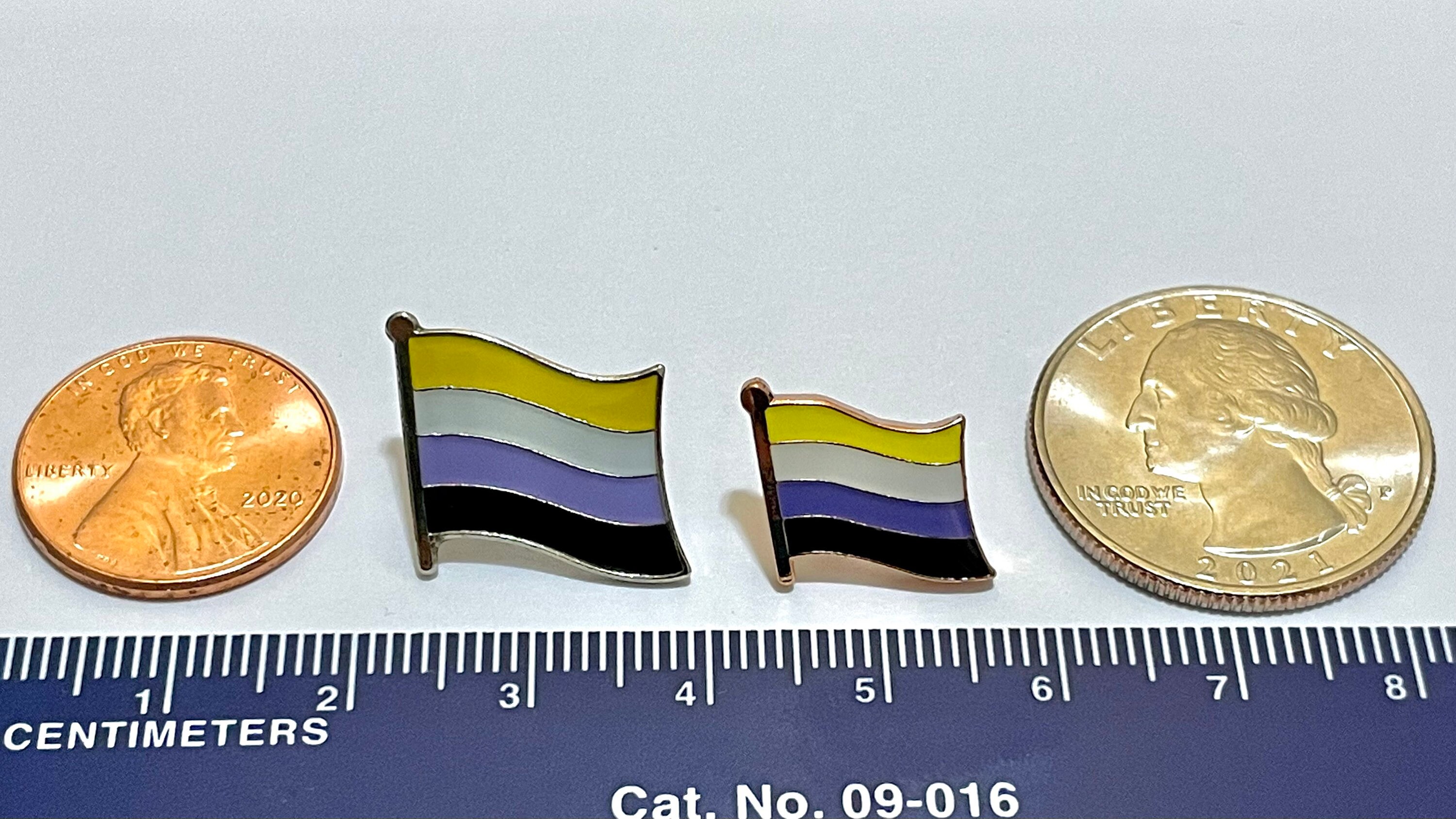 Non-binary LGBTQ Pride Flag Pin Badge for Lapels Shirts - Etsy