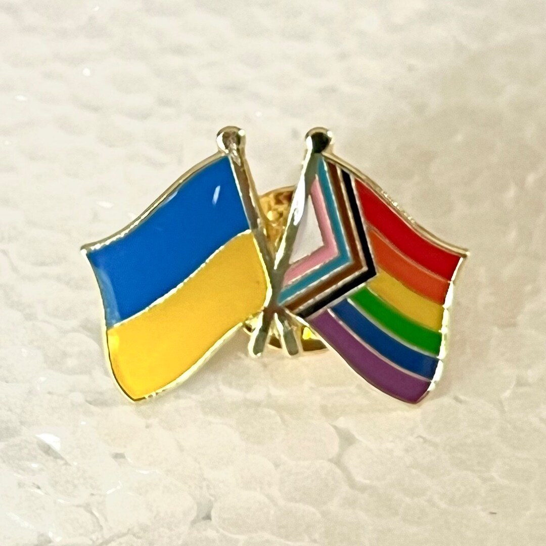 The #slavaukraini LGBTQ + POC Progress Pride Rainbow and Ukraine ...