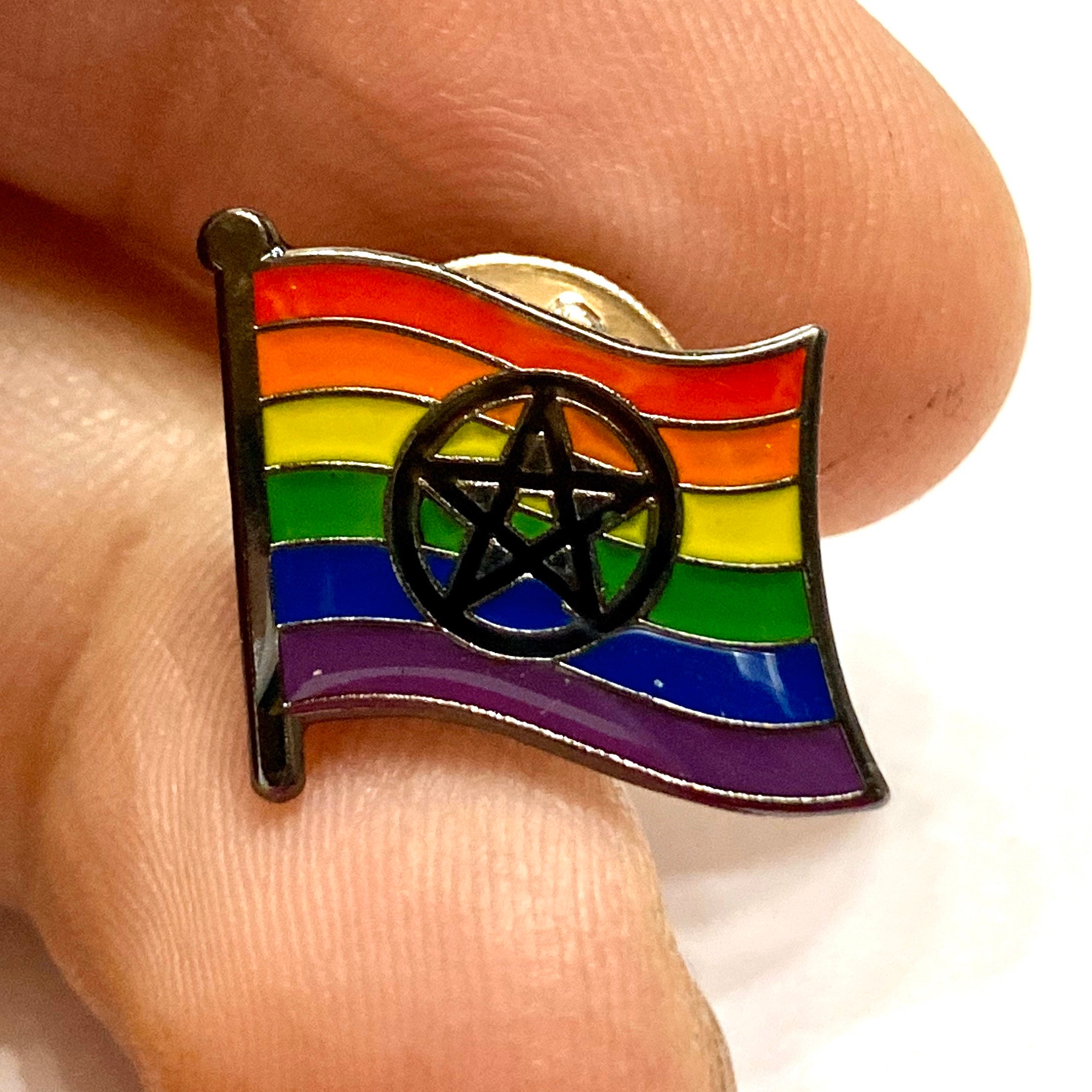 The “willow” LGBTQ Pentacle (not Pentagram) — Pagan Pride Pin Badge for ...