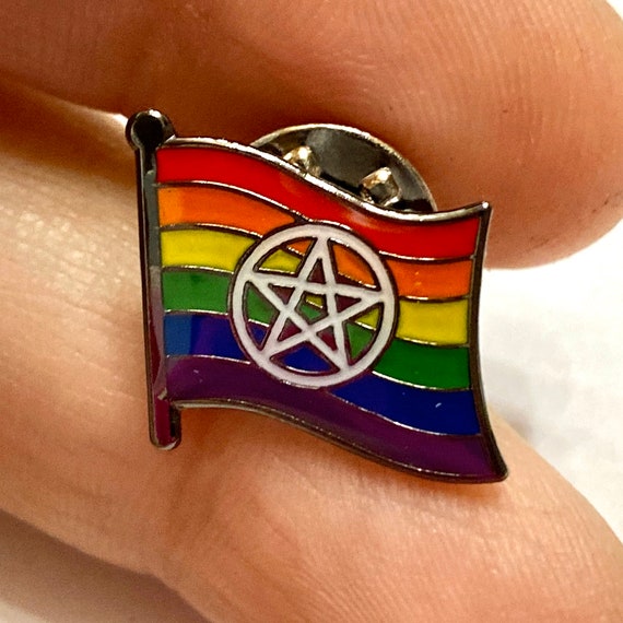 The willow LGBTQ Pentacle not Pentagram Pagan Pride Pin - Etsy