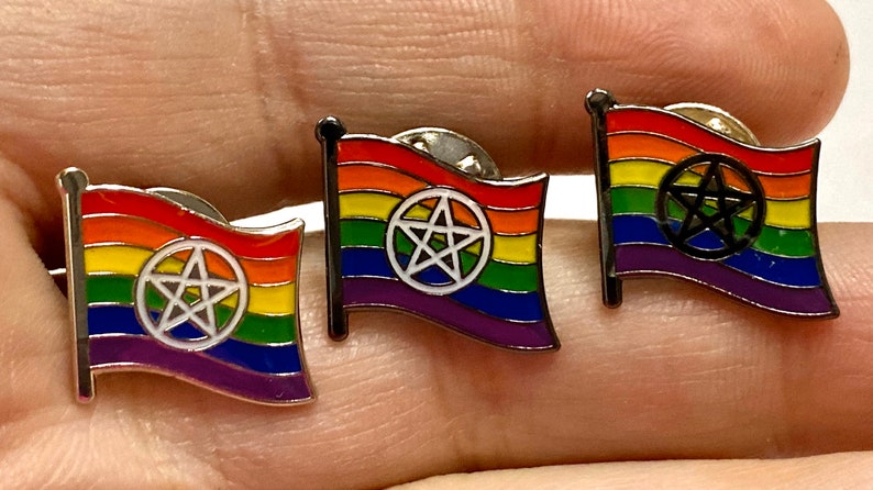 The “willow” LGBTQ Pentacle (not Pentagram) — Pagan Pride Pin Badge for ...