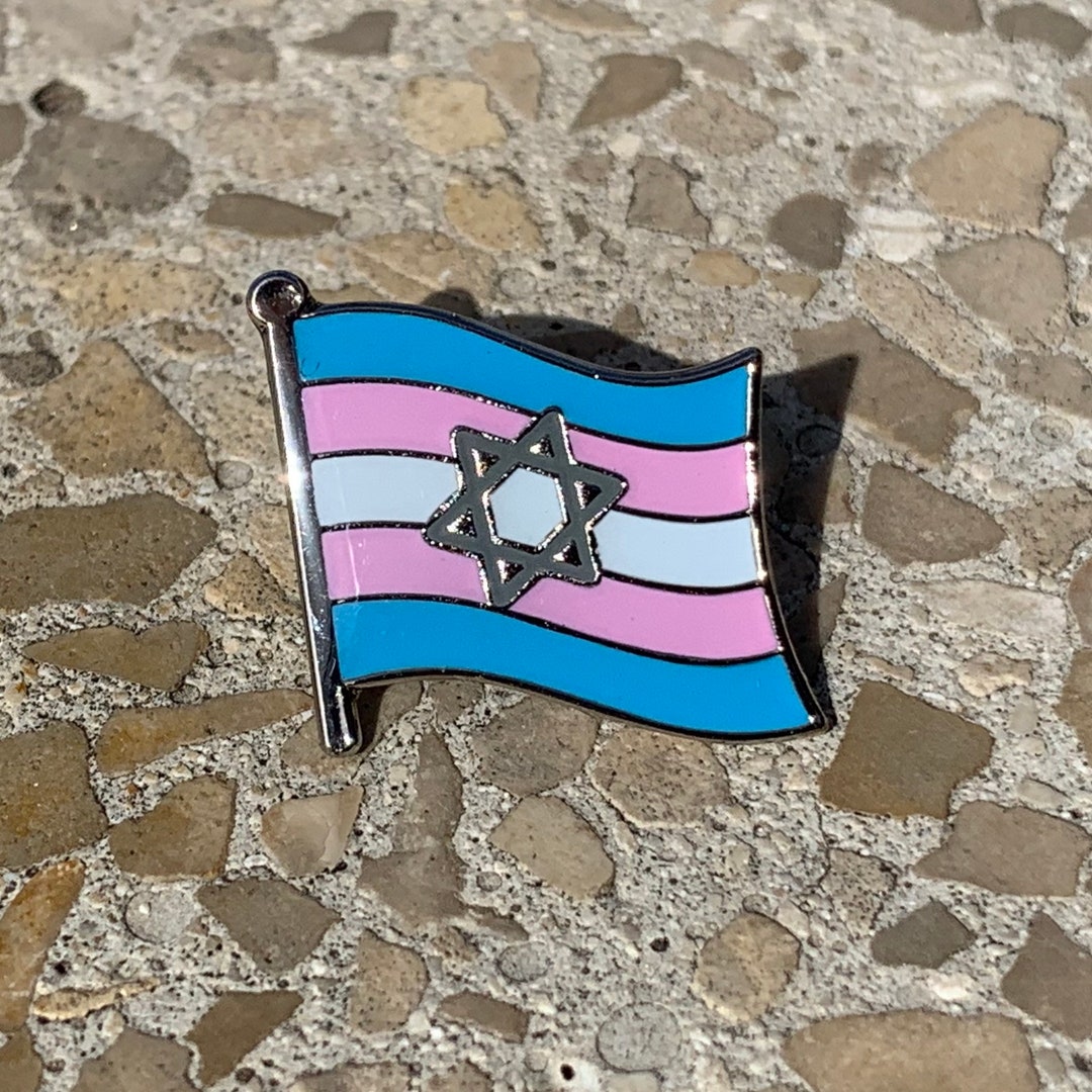The "yentl" Transgender Pride & Star of David Jewish + Israel Pin Badge for Lapels, Shirts ...