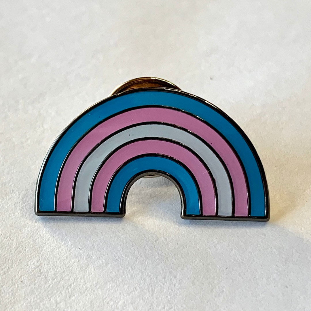 TRANSGENDER Pride Rainbow Arch Pin Badge for Lapels, Shirts, Backpacks ...