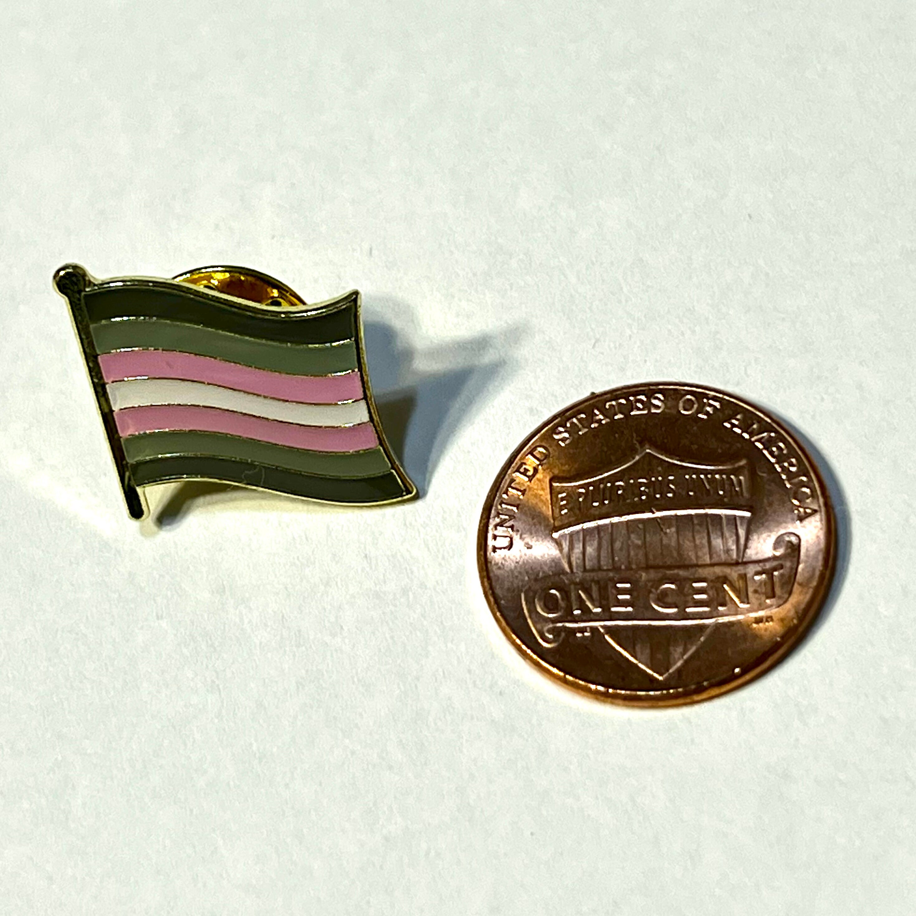Demiwoman / Demigirl LGBTQ Pride Flag Silver-back Pin Badge - Etsy