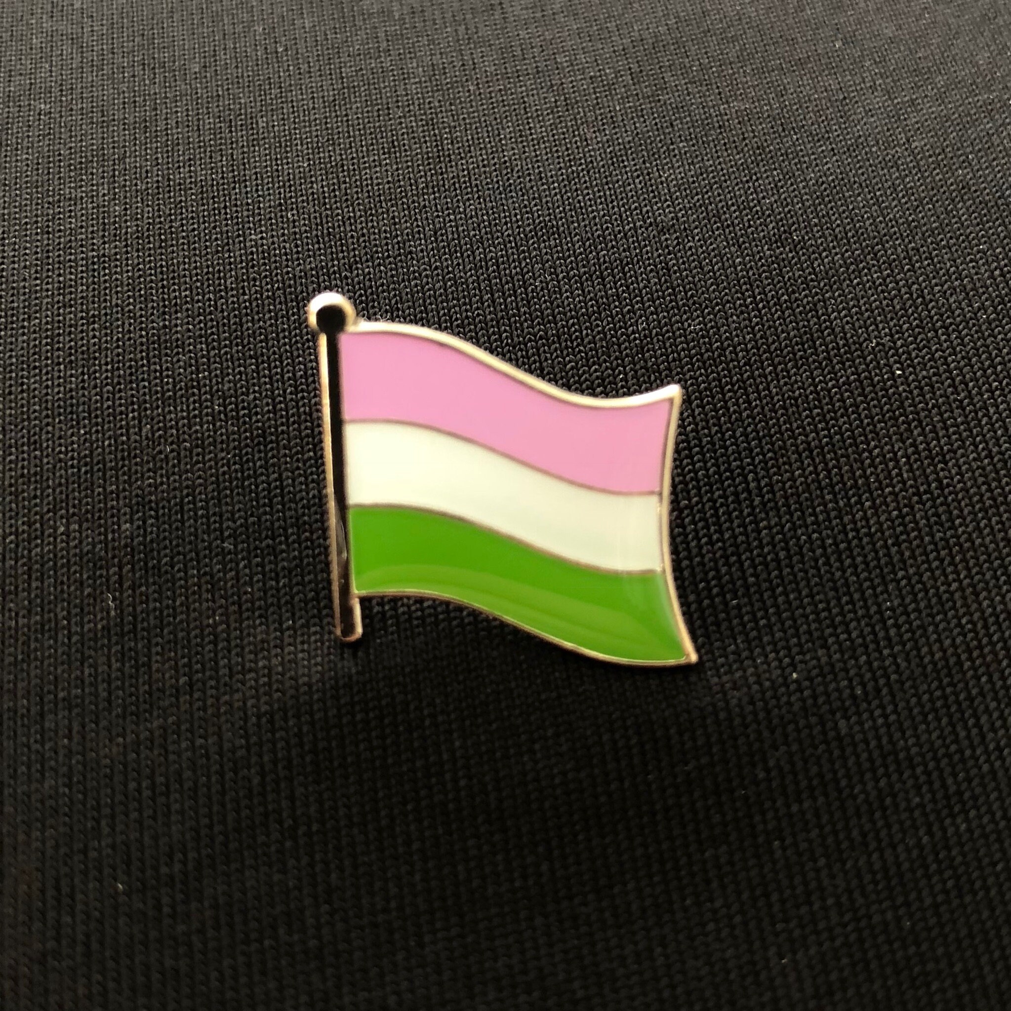 Genderqueer LGBTQ Pride Flag Silver-Back Pin Batch for | Etsy