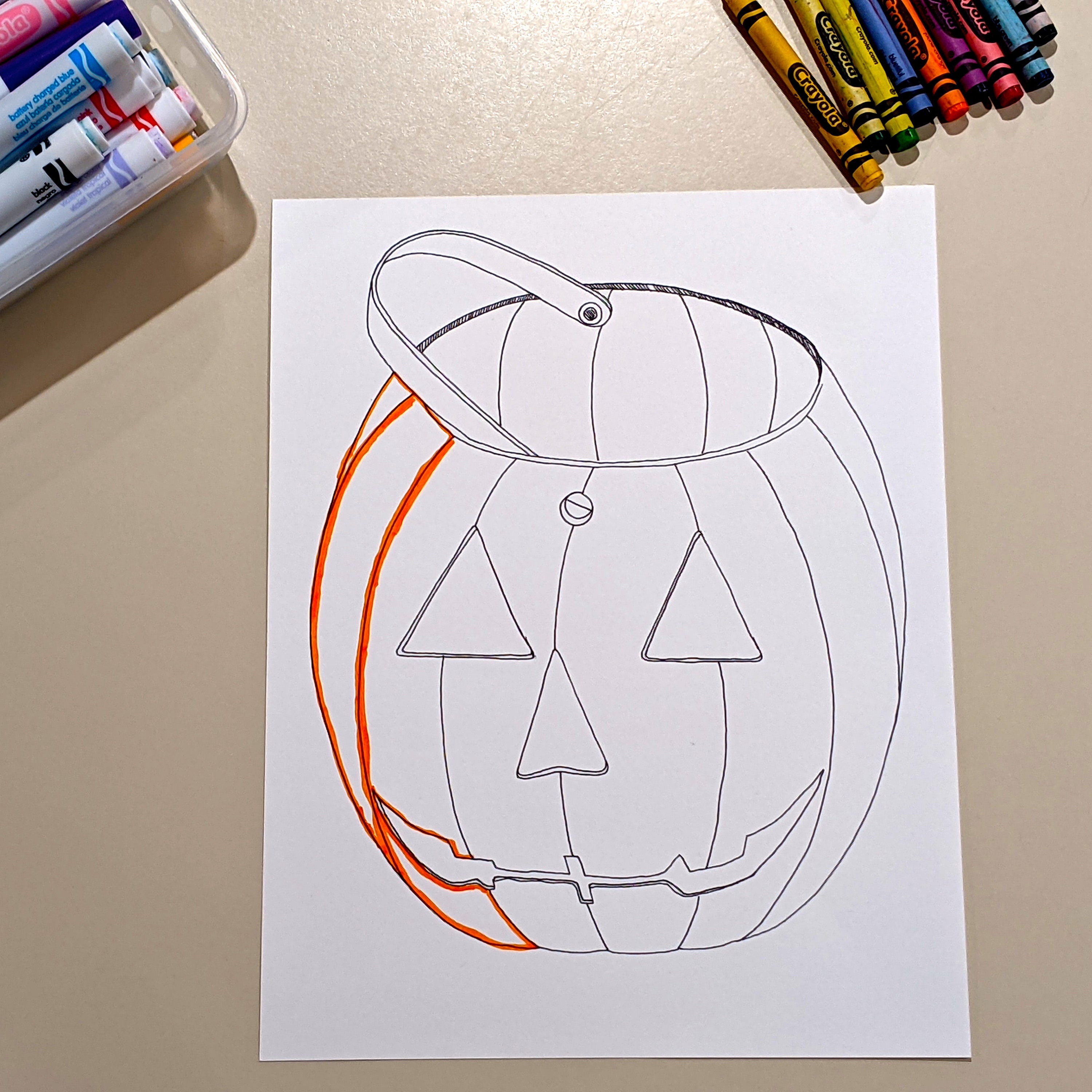 Paper Chain Craft - Halloween - Coloring Page Included - Etsy