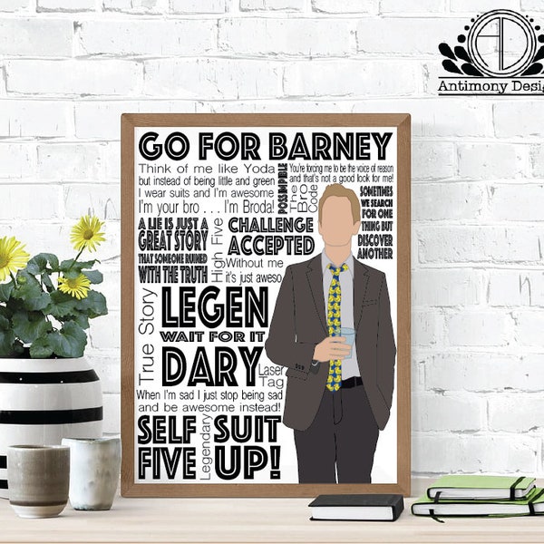 Barney Poster Himym - Etsy