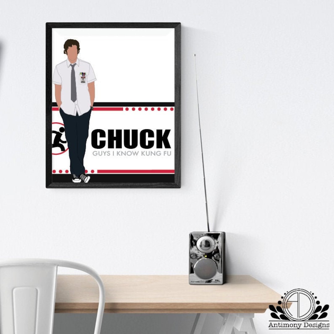 Chuck Poster, Chuck Bartowski Poster, Digital Print Chuck Poster, Guys ...