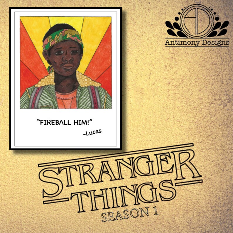 Stranger Things Lucas Poster Lucas Art Stranger Things - Etsy