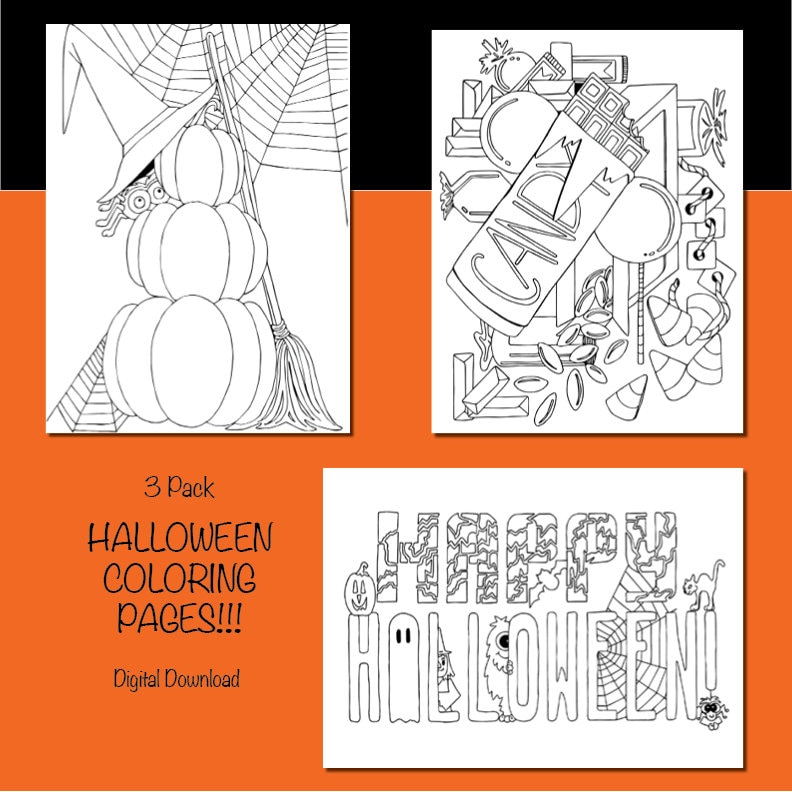 Halloween Coloring Pages, Happy Halloween, Candy Coloring Page ...