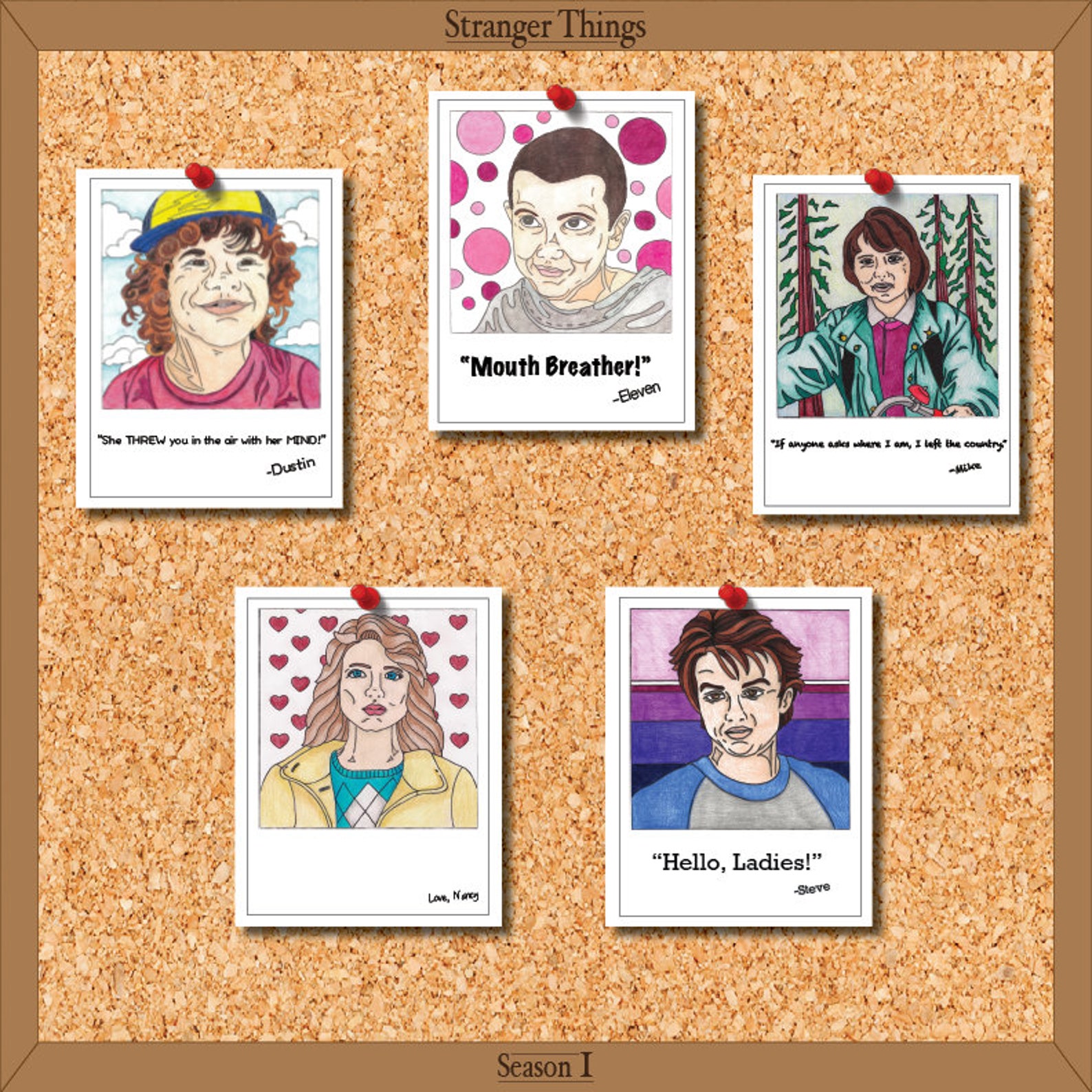 Stranger Things Poster Pack Season 1 Polaroid Posters - Etsy