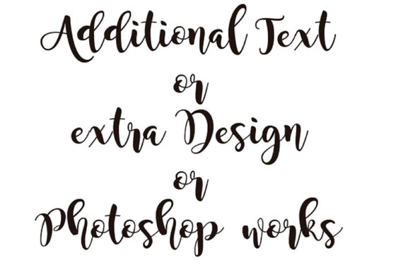 Extra Design/ Photoshop Works / Additional Text - Etsy