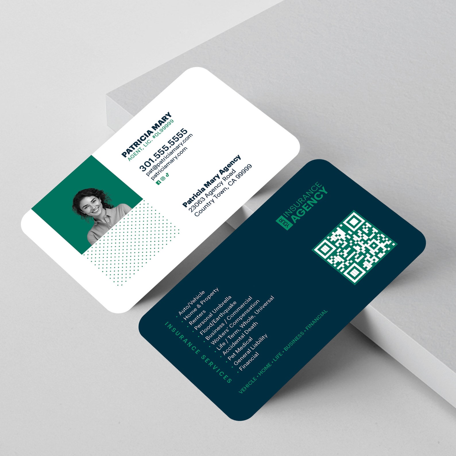 Customizable Insurance Agency Business Card Design: Print or Digital - Etsy