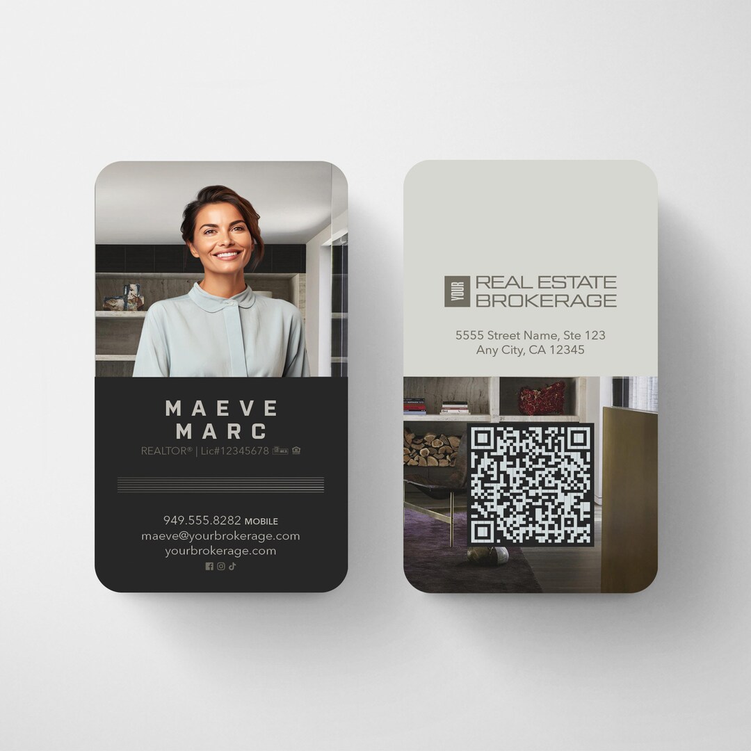 Modern Business Card Designs Made to Fit Any Real Estate Brokerage! - Etsy