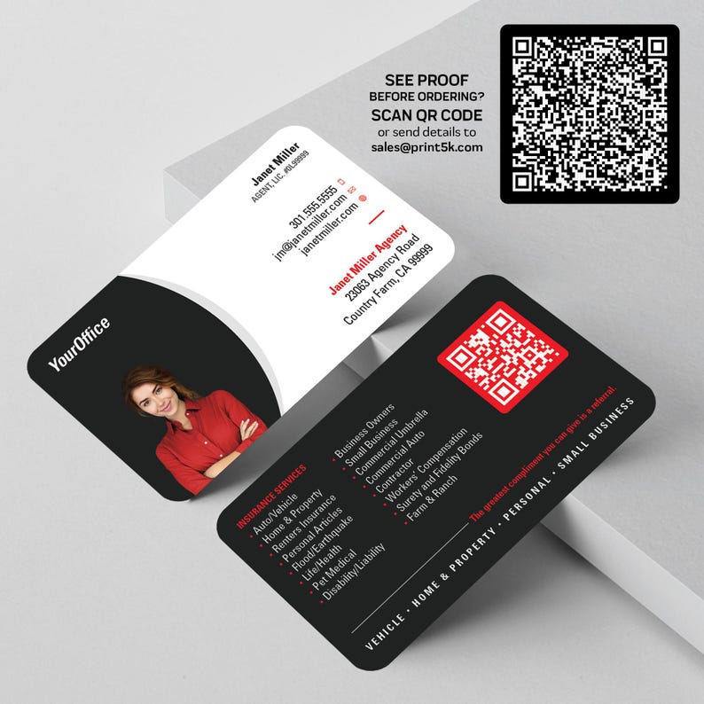 Statefarm Insurance Custom Business Card Design - Etsy