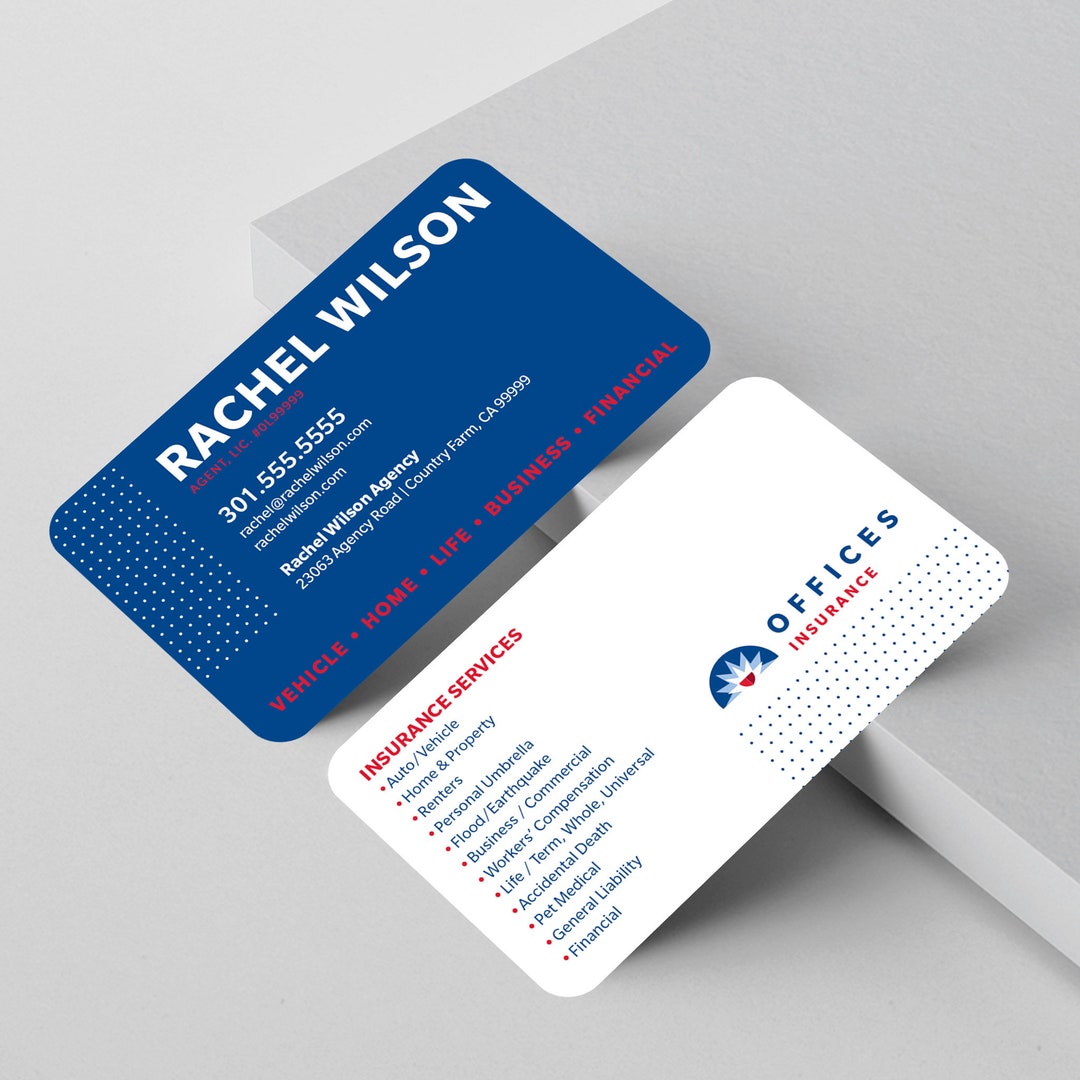 Farmers Insurance Business Card Design: Custom Print Ready PDF - Etsy