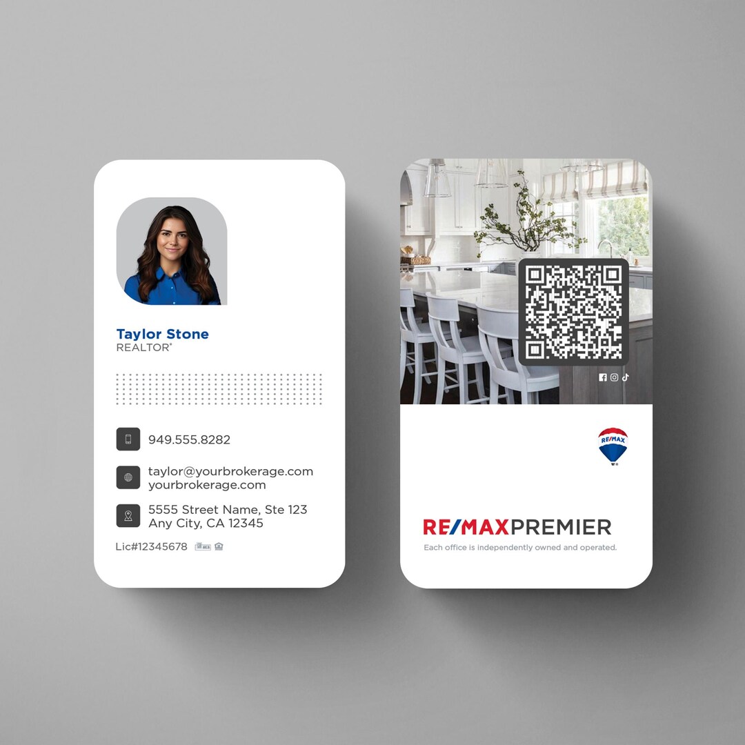 Probably the Best RE/MAX Business Cards Ever! New Modern Vertical ...