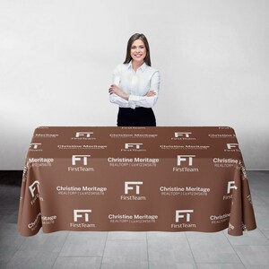 New Logo First Team Custom Printed Table Cover/throw With ...