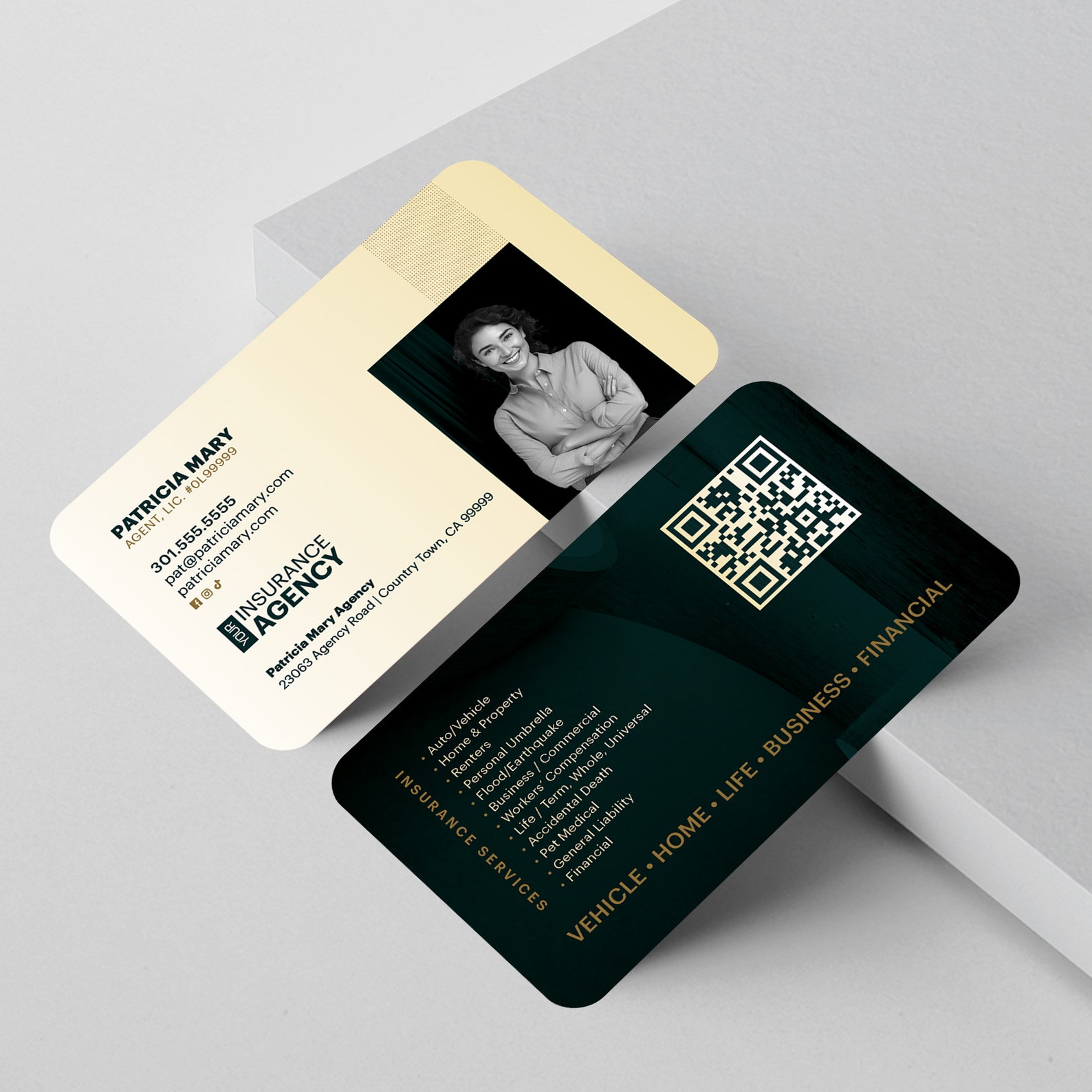 Customizable Insurance Agency Business Card Design: Print or Digital - Etsy