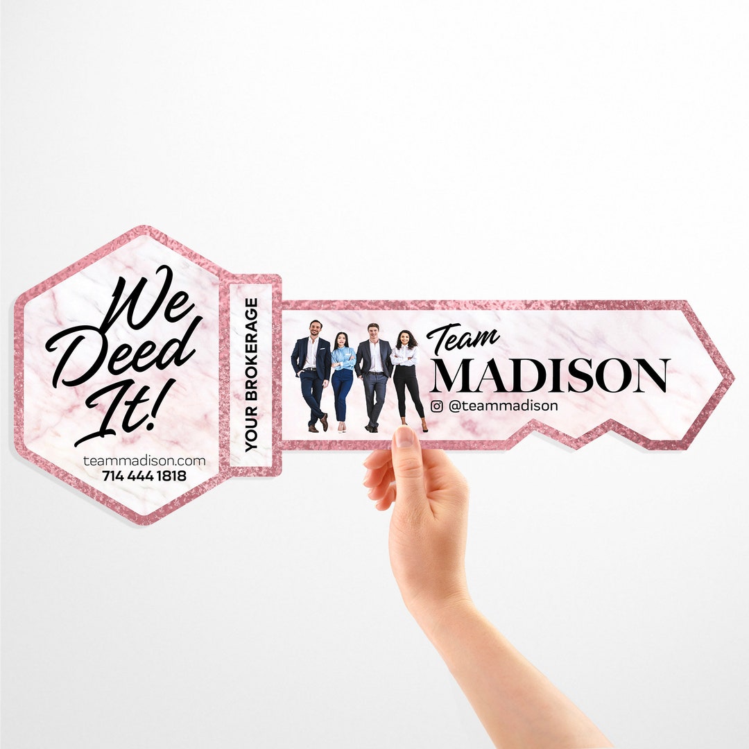 Custom Rose Gold Printed Giant Key Prop! Made to Fit Any Brokerage ...