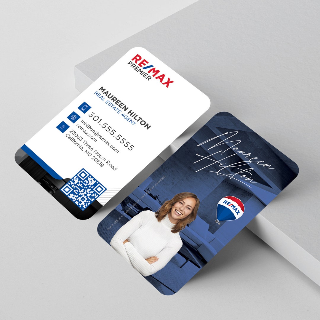 Vertical RE/MAX Business Card Designs! 60 Different Designs Available ...