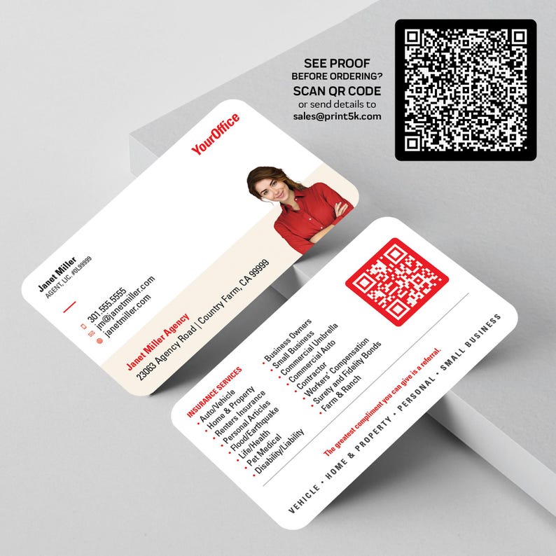 Statefarm Insurance Custom Business Card Design - Etsy