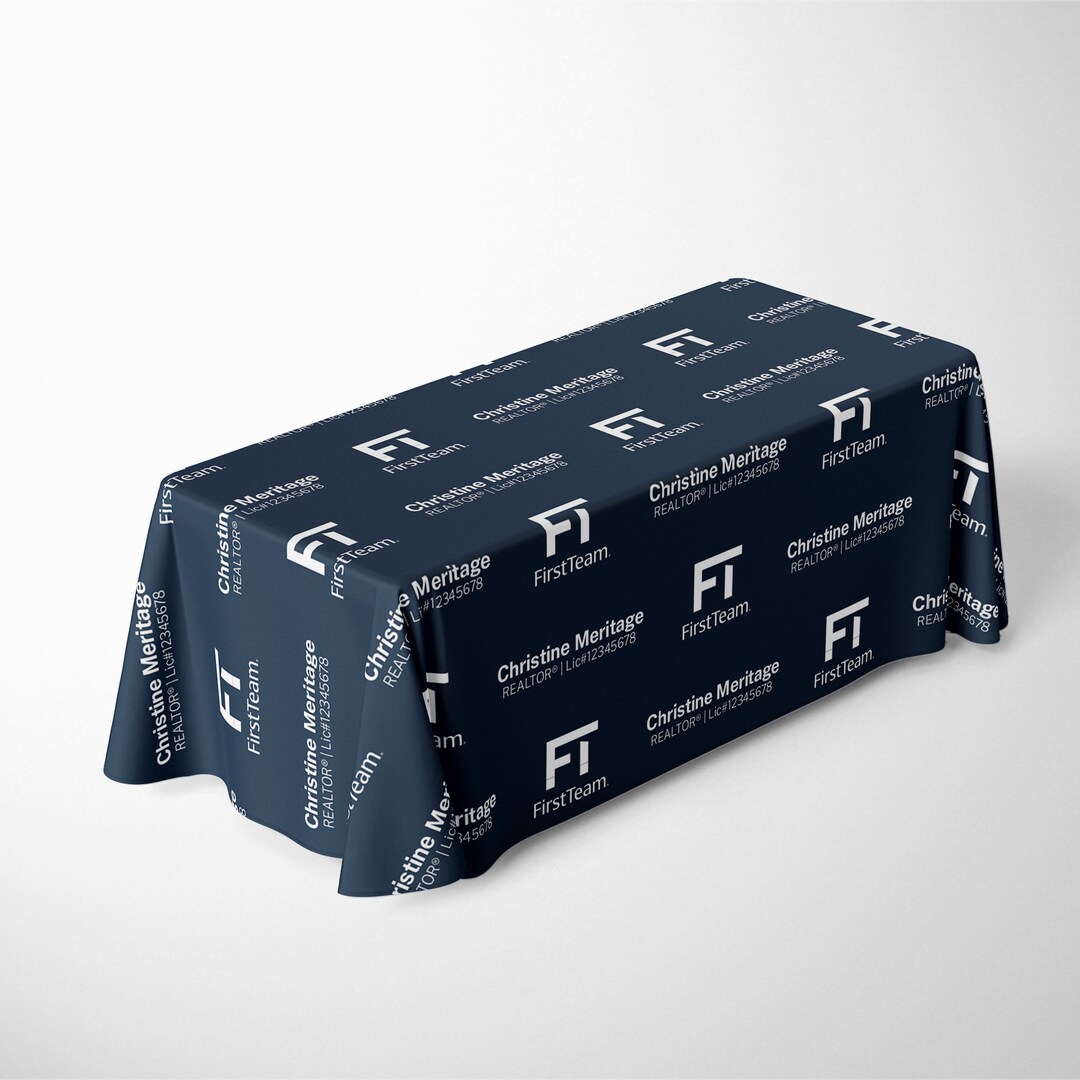 New Logo First Team Custom Printed Table Cover/throw With ...