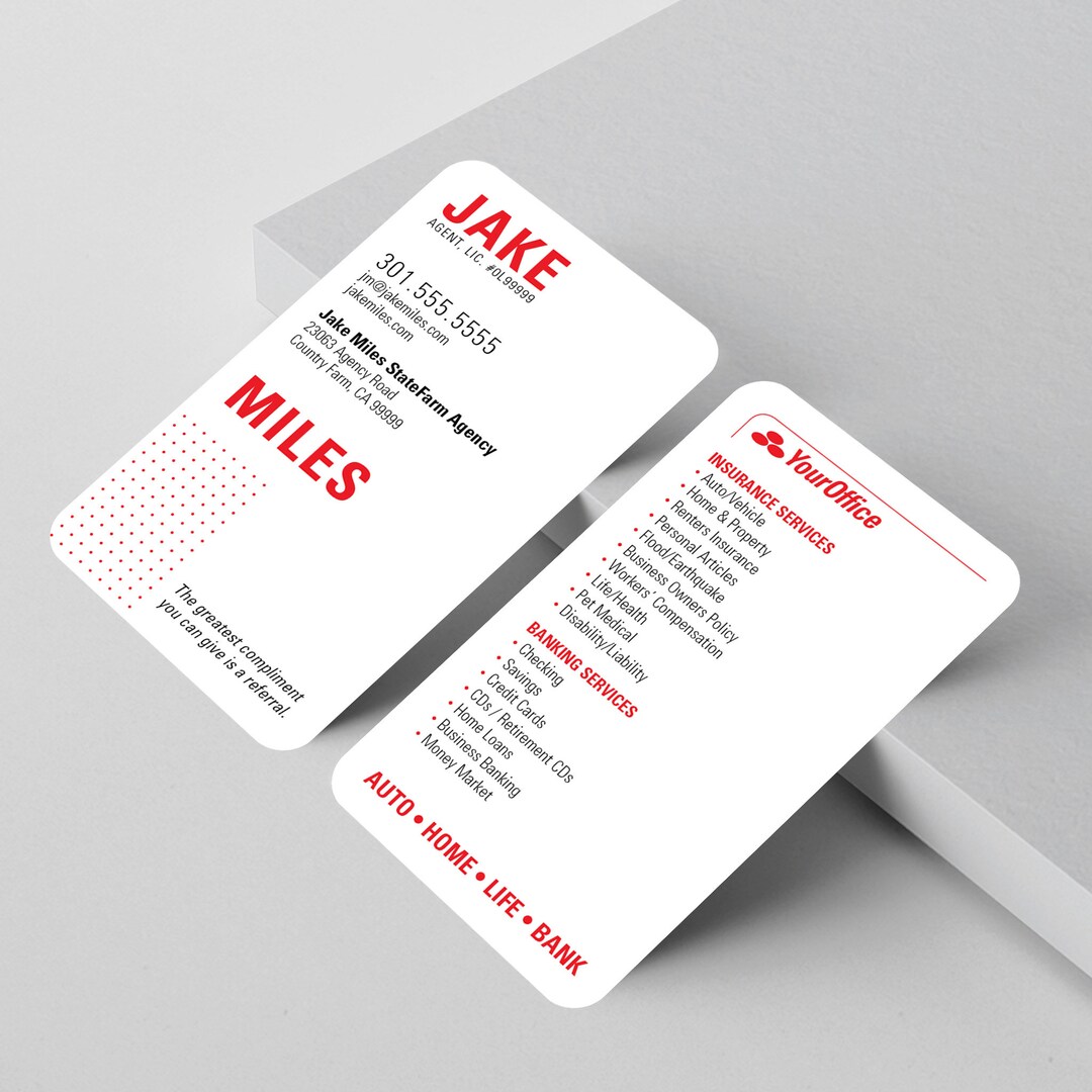 Statefarm Insurance Ready Business Cards and Designs Are Made - Etsy