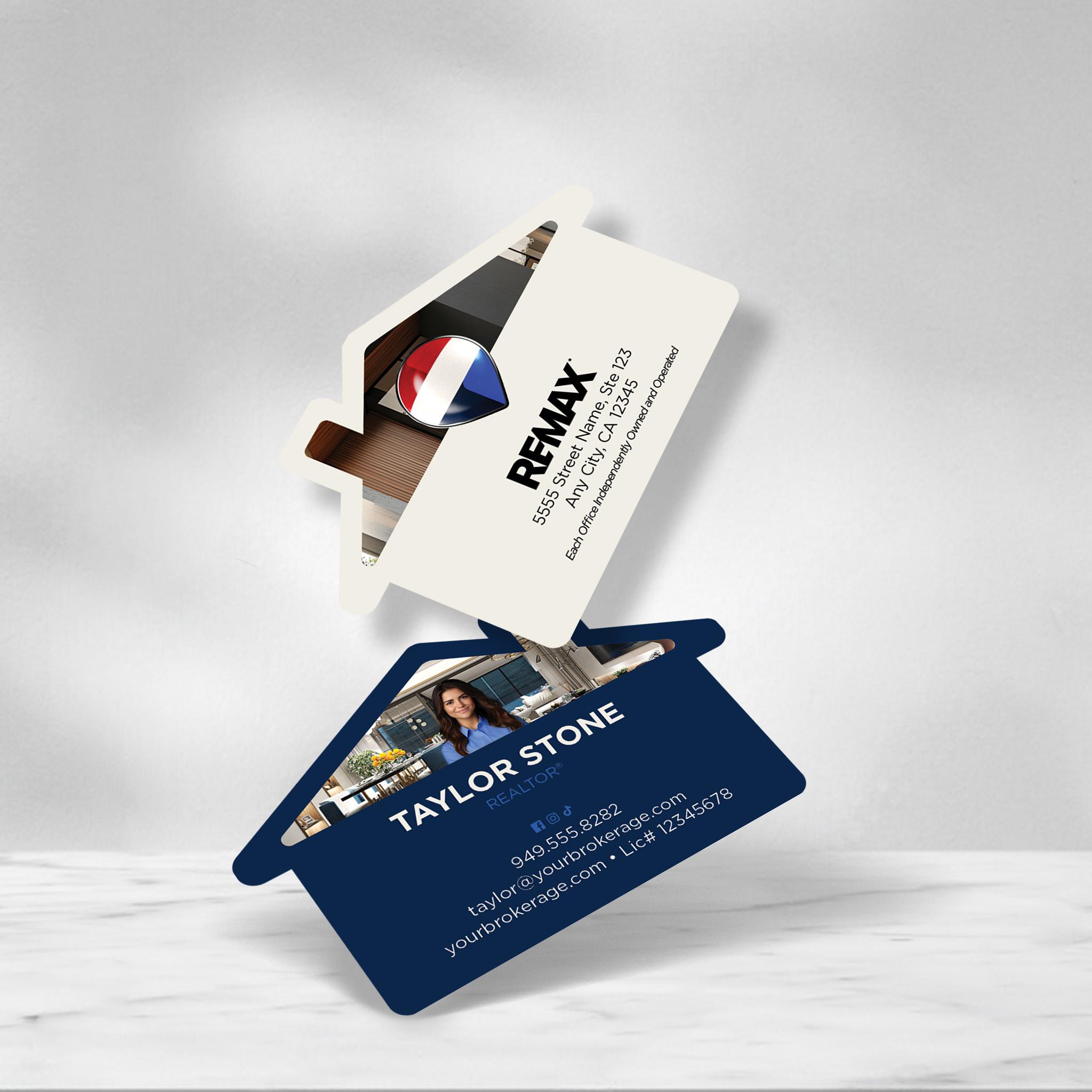 RE/MAX Die-cut Business Cards: Custom Real Estate Agent Cards - Etsy