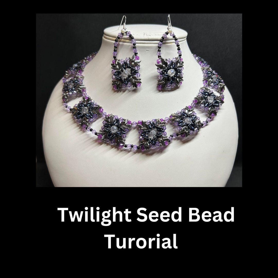 Twilight Seed Bead Tutorial for Necklace and Earrings - Etsy