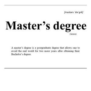 Master's Degree Definition Graduate Student - Etsy