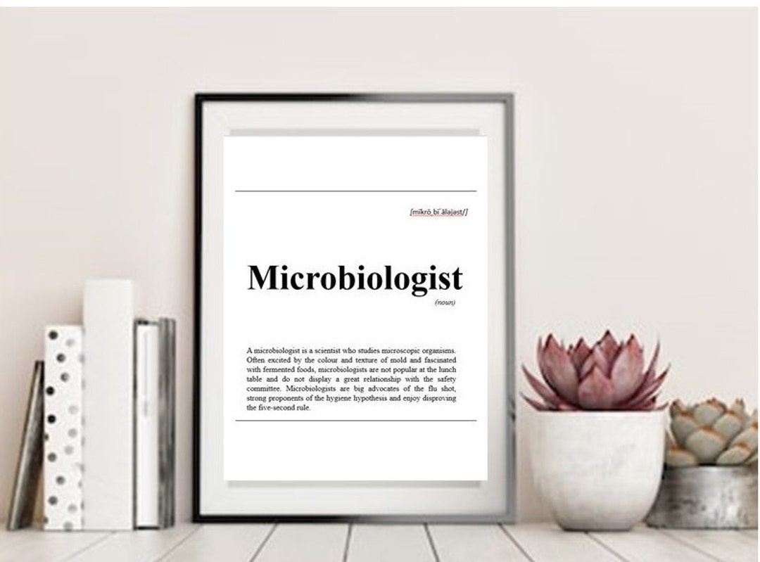 Microbiologist Gift Scientist Definition Digital Printable - Etsy