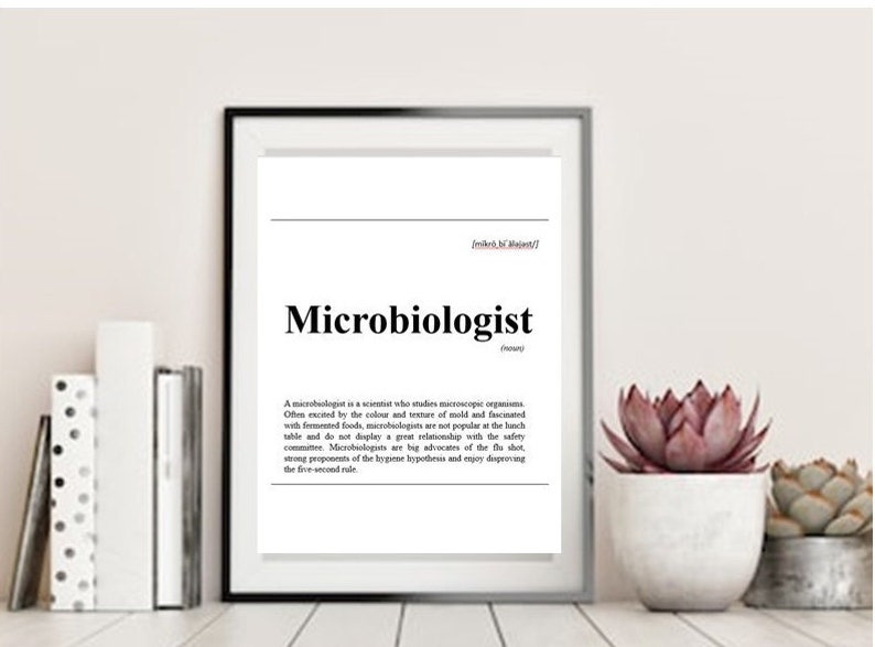 Microbiologist Gift Scientist Definition Digital Printable - Etsy