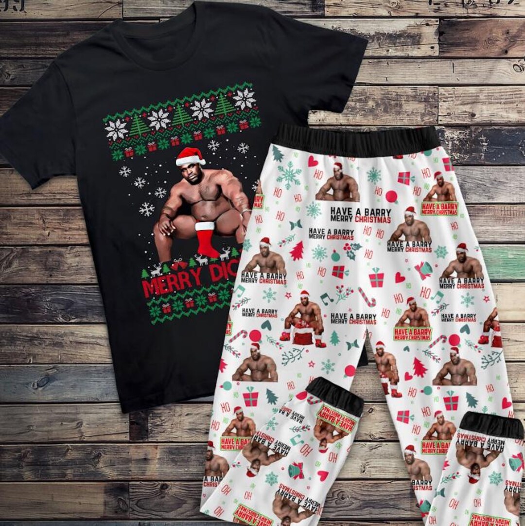 Barry Wood Christmas Pajamas Set, Personalized Family Pajamas, Family ...