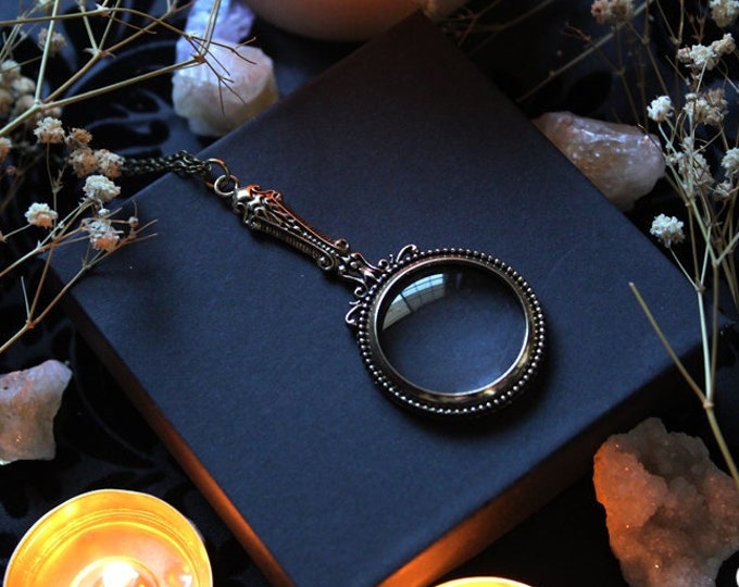 Victorian Phantom Magnifying Glass Necklace Vintage Necklace, Romantic ...
