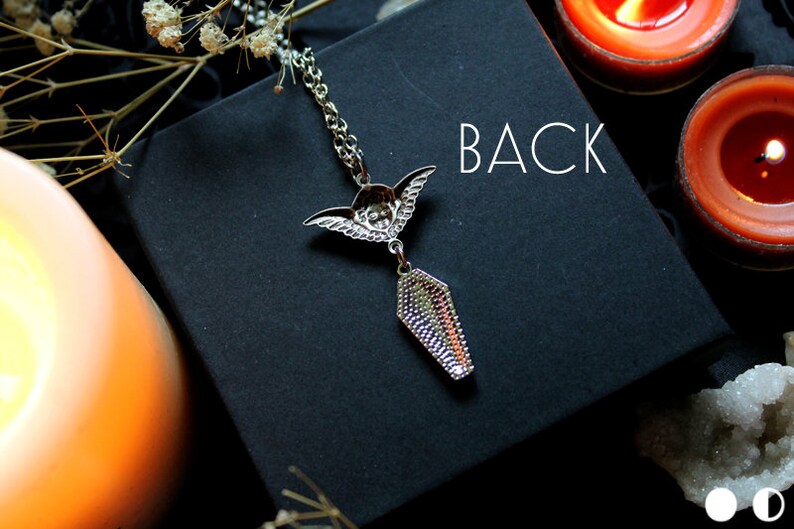 Eternal Romance Gothic Cherub Coffin Necklace, Gothic Jewelry, EGL ...