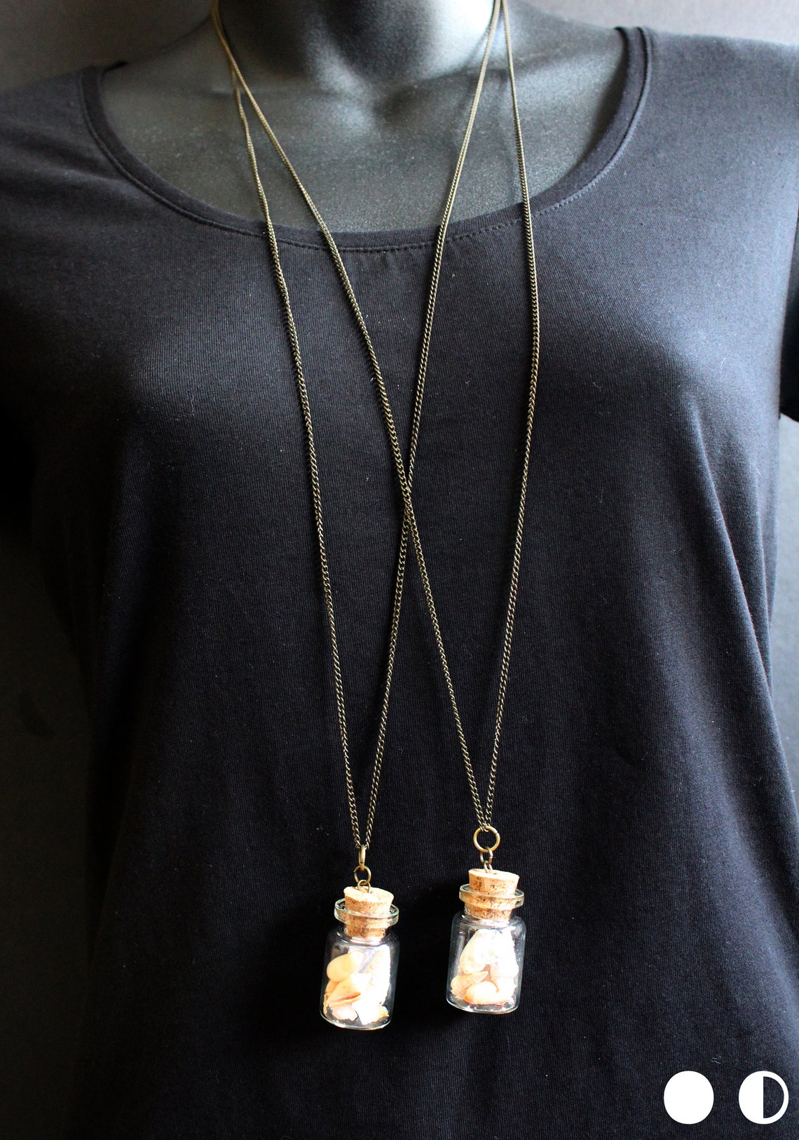 Antique Sea Shell & Crystal Curio Bottle Necklace - Oddities and ...