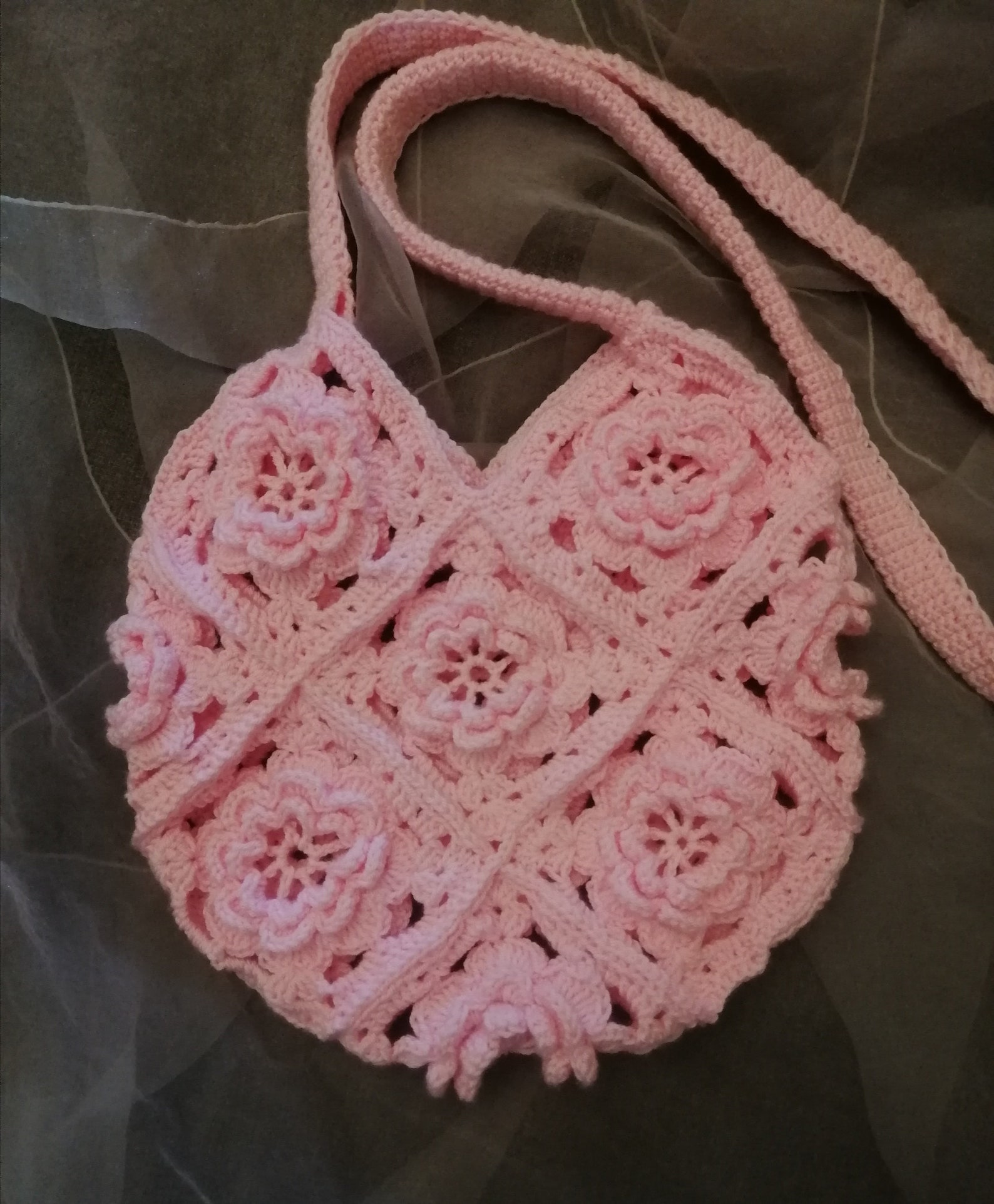 Pink Crochet Bag, Handmade Bag, Elegant Crochet Bag, Cute Pink Bag ...