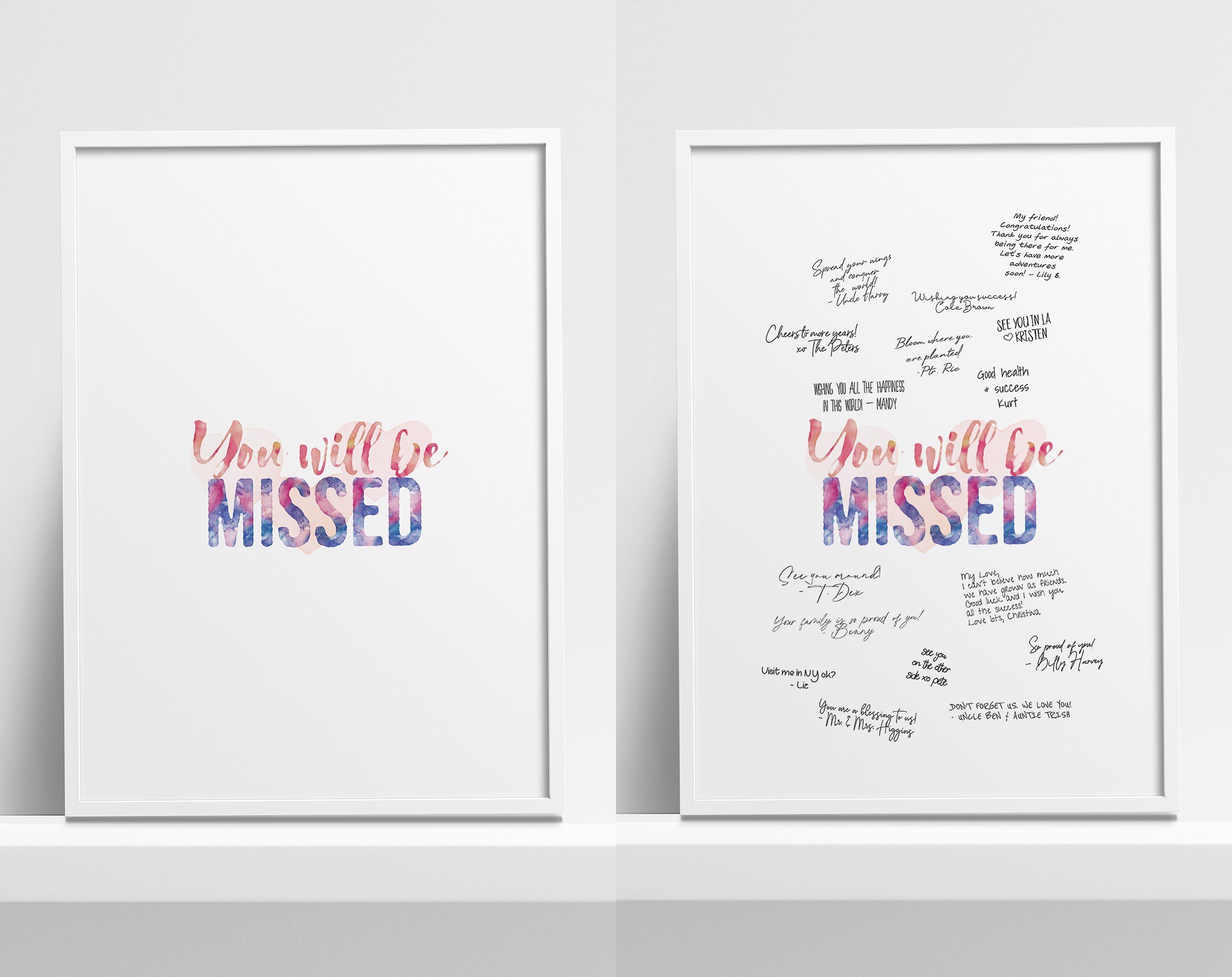 You Will Be Missed- Signature Goodbye Coworker Gift Farewell Travel ...