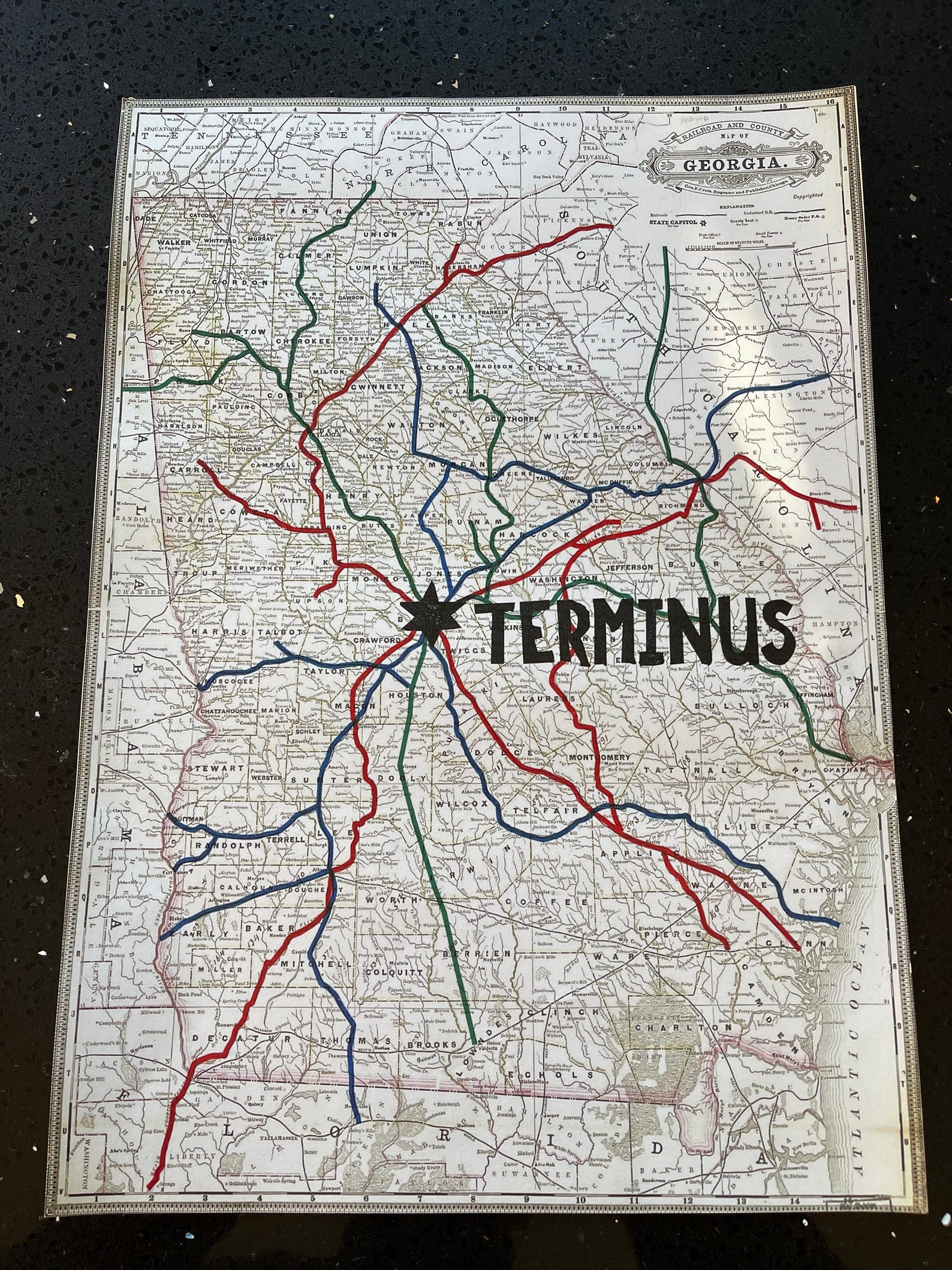 Full Size Walking Dead Terminus Map - Etsy