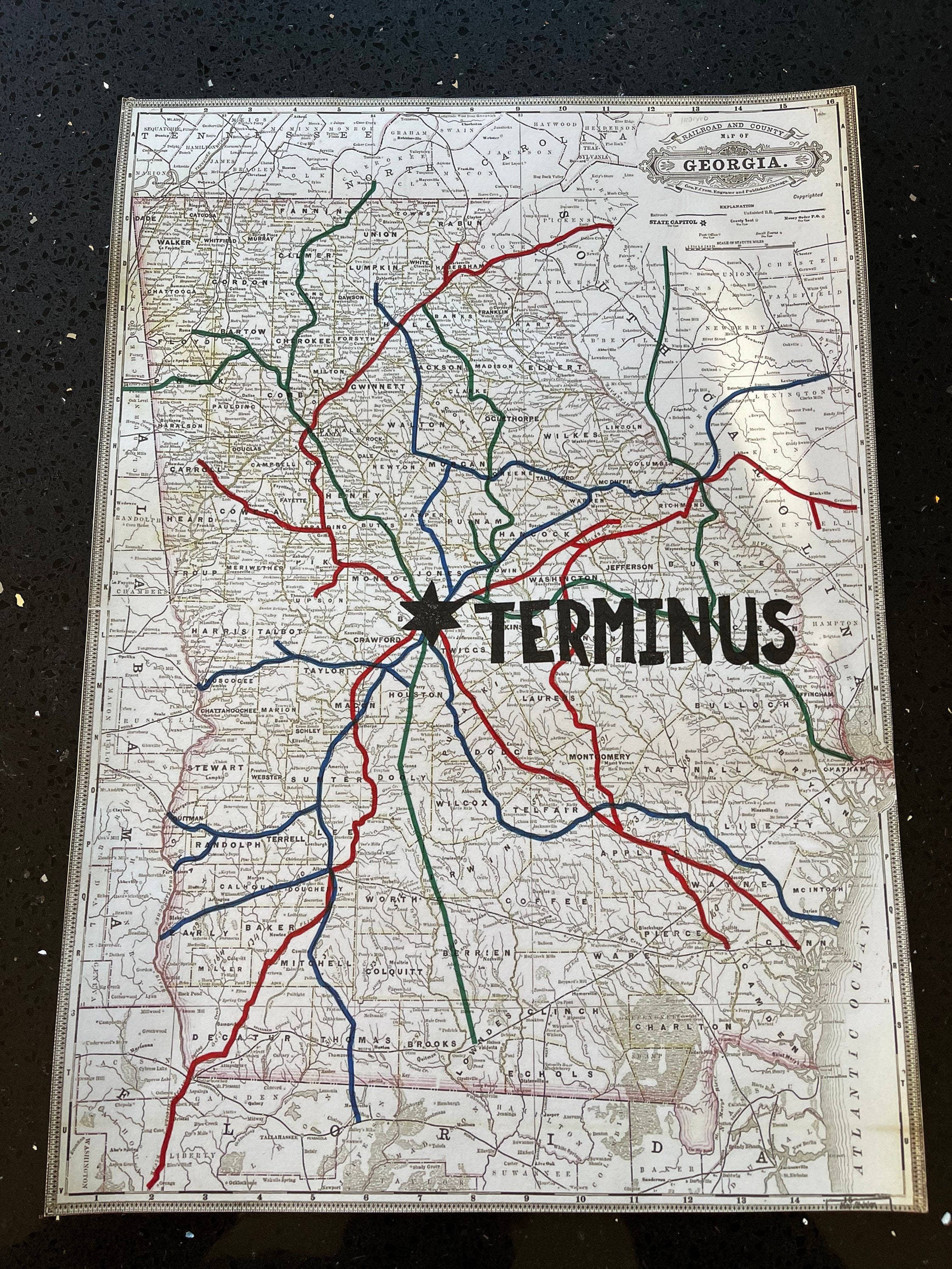 Full Size Walking Dead Terminus Map - Etsy UK