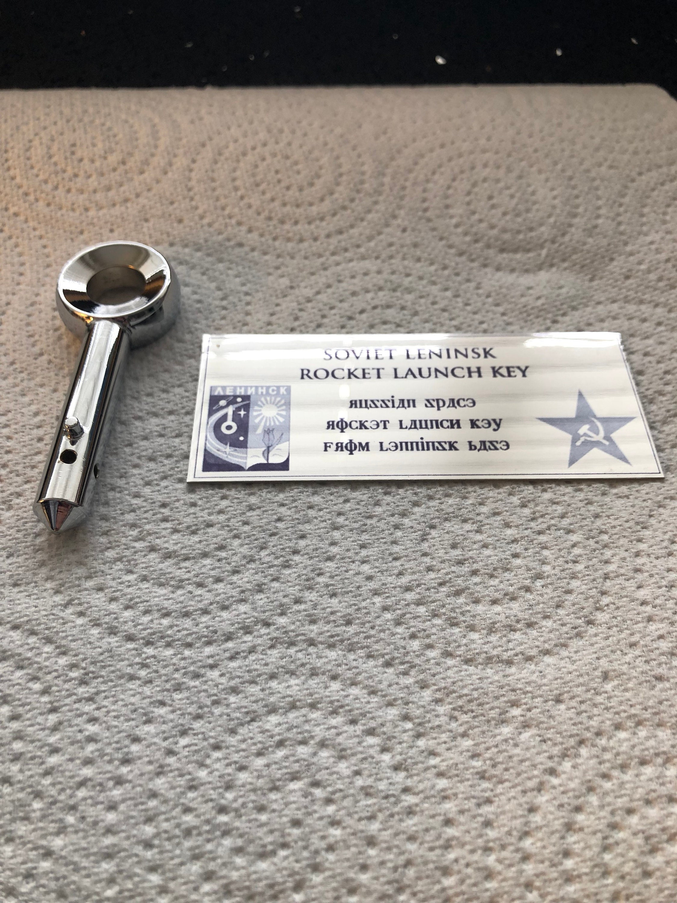 Replica soviet soyuz rocket launch key & metal plaque ALL | Etsy