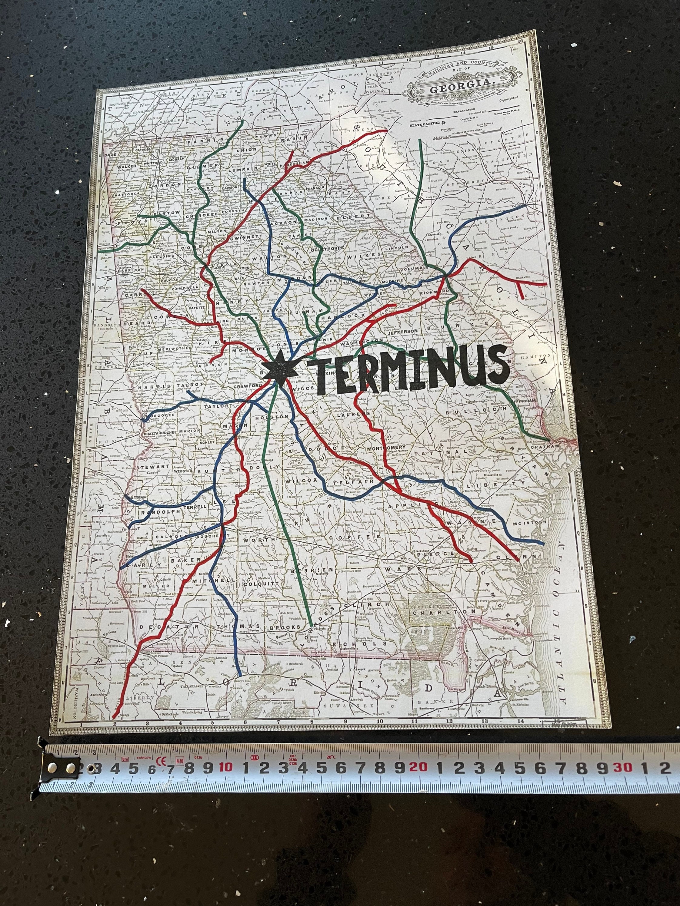 Full Size Walking Dead Terminus Map | Etsy UK