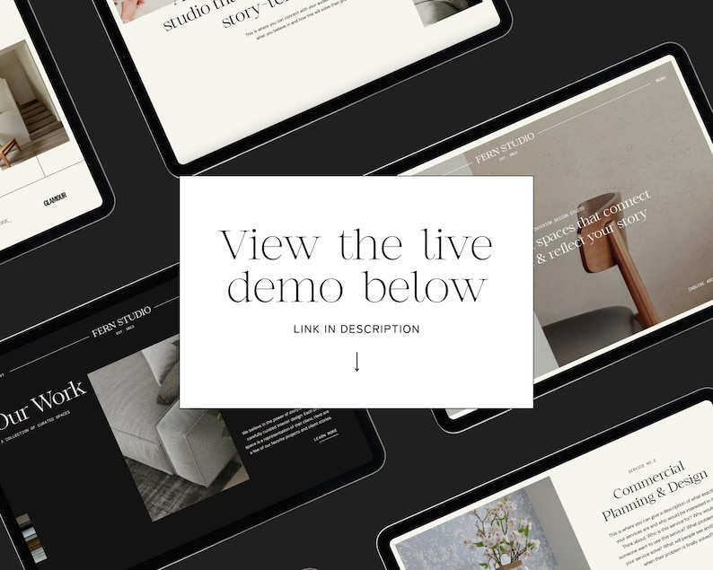 Fern Mini: Showit Website Template for Interior Designers, Beautiful ...