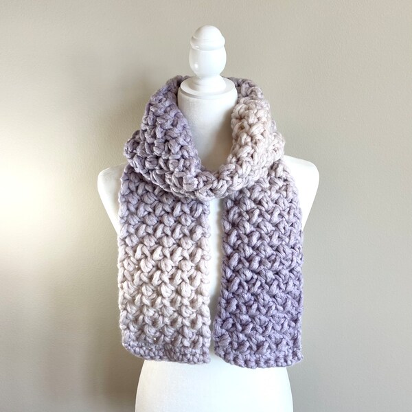 Knit Scarf Purple - Etsy
