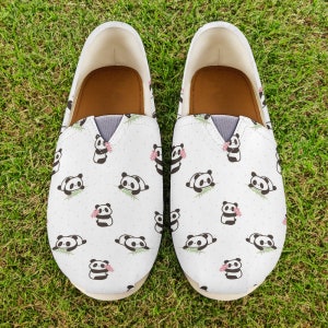 Panda Shoes Panda Women Shoes Shoes With Panda Panda Canvas Shoes Panda ...