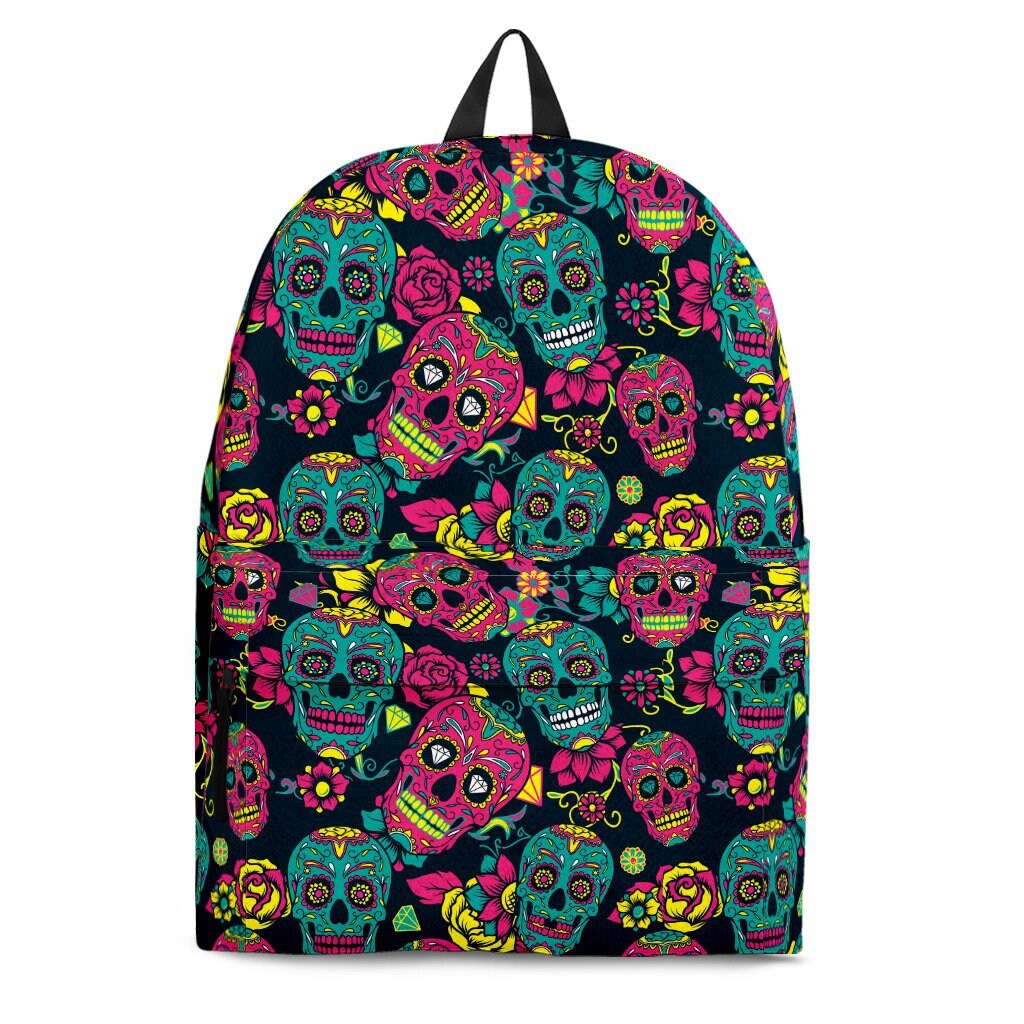 Personalized Sugar Skull Backpack | Backpack | Rucksack | Backpack ...
