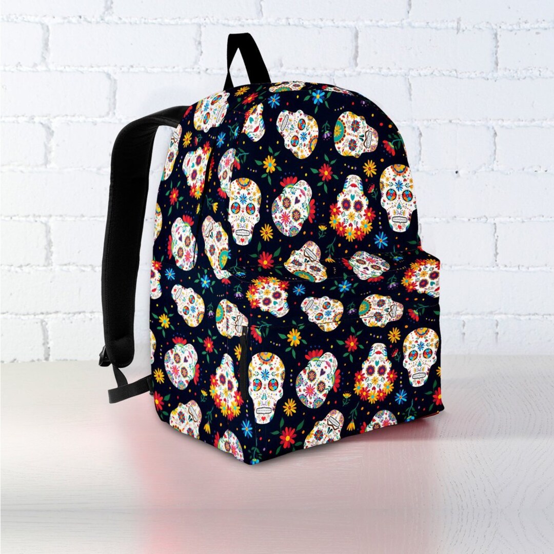 Personalized Sugar Skull Backpack | Backpack | Rucksack | Backpack ...