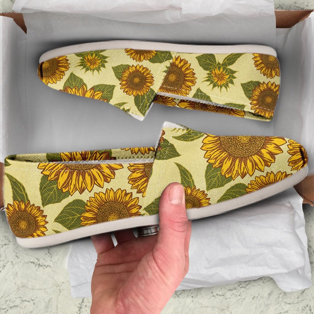 Sunflower Shoes Sunflower Women Shoes Shoes With Sunflower Sunflower ...