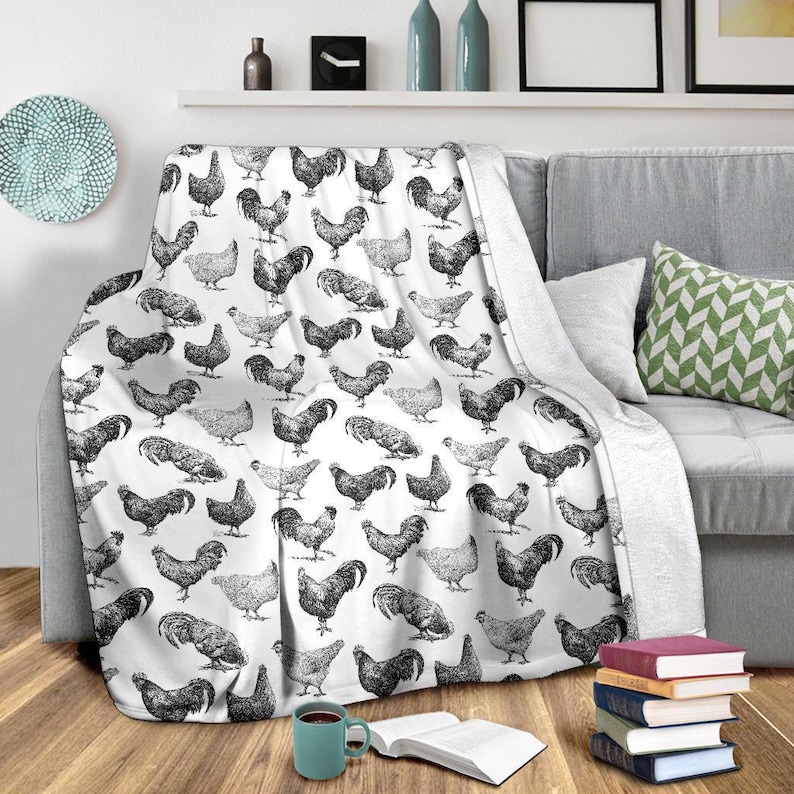 Chicken Blanket Chicken Throw Blanket Chicken Fleece | Etsy